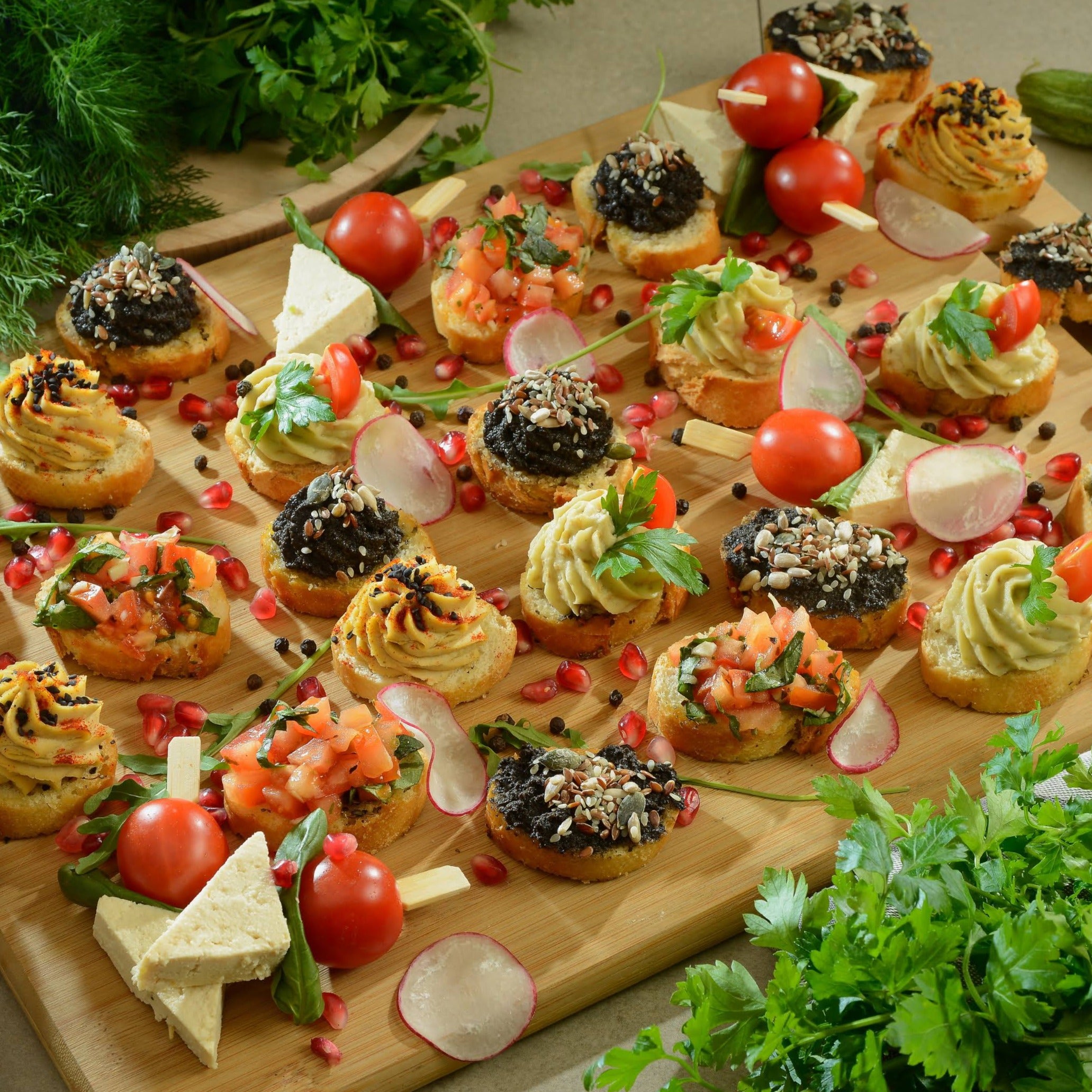 Platou cu "aperitive de post" – Sempre Sano Catering